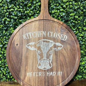 Funny Kitchen Sign Humorous Closed Kitchen Quote Cow Decor - Etsy