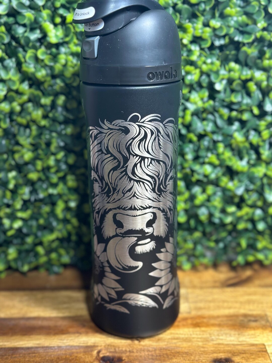 Highland Cow in a Bed of Sunflowers Owala Water Bottle - Etsy