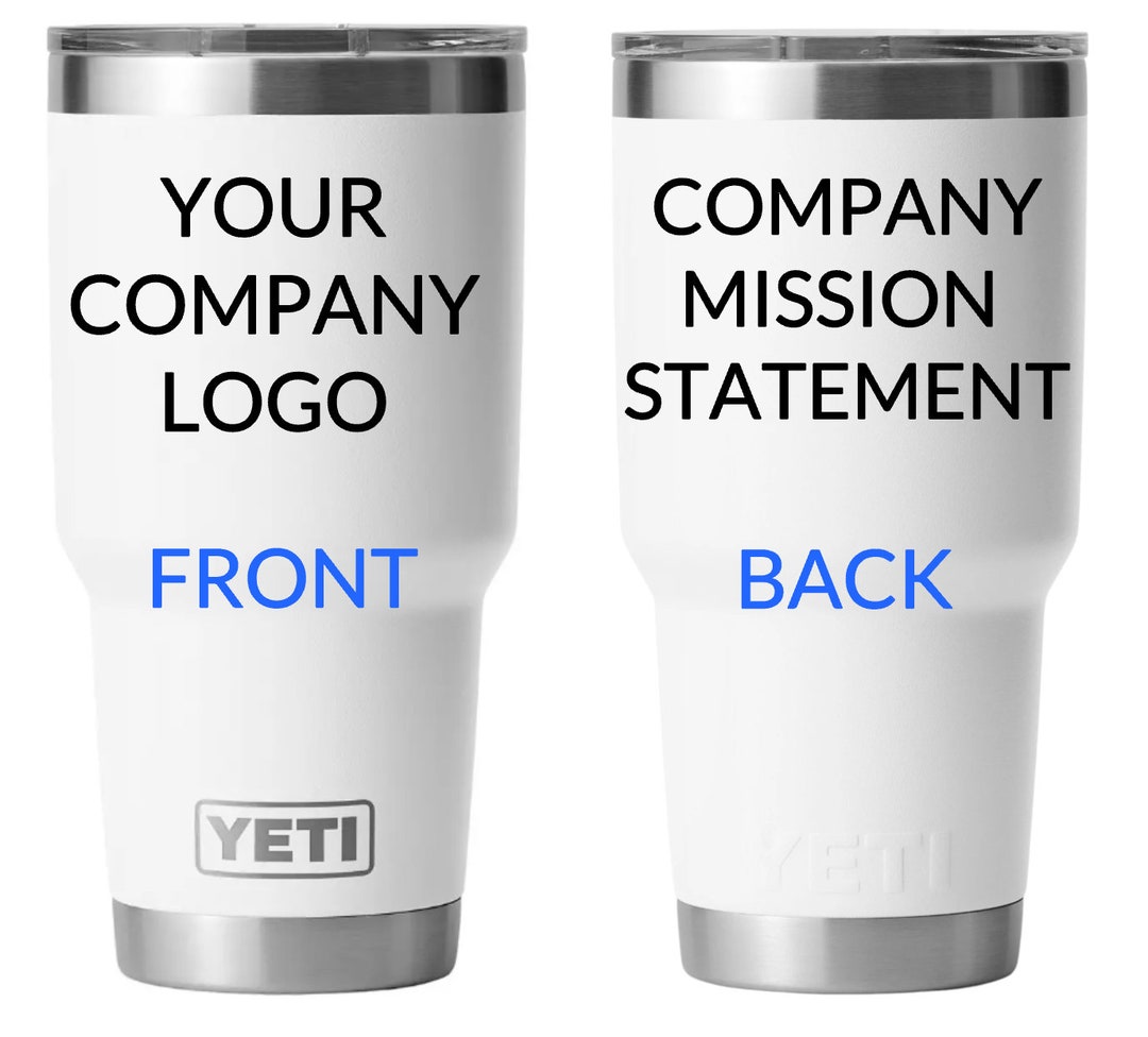 Custom Company Logo Yeti Rambler Tumblers W/ Magslider Lid - Etsy