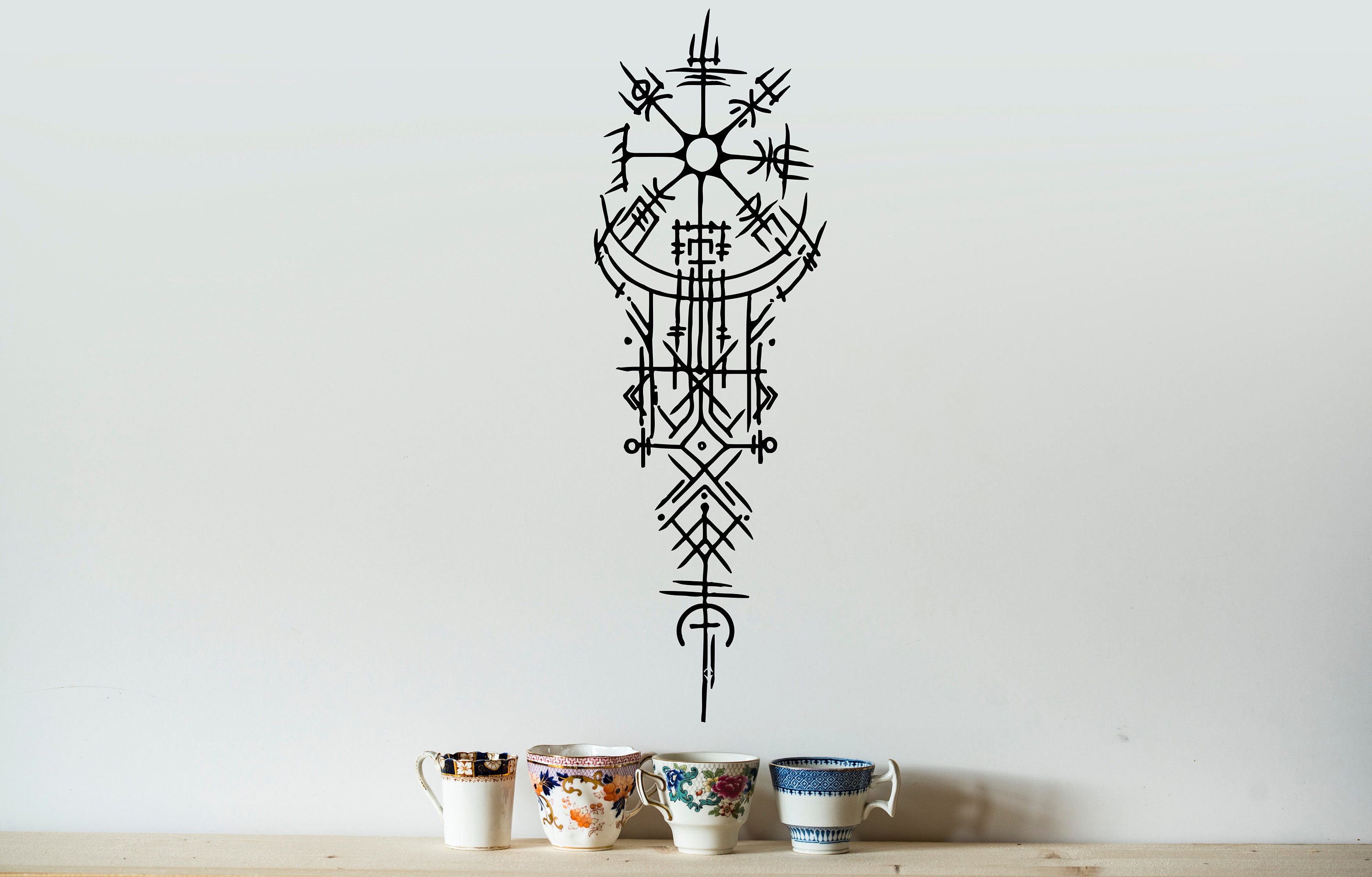 Vegvisir Sticker Decal Viking protection runes Viking Vinyl | Etsy