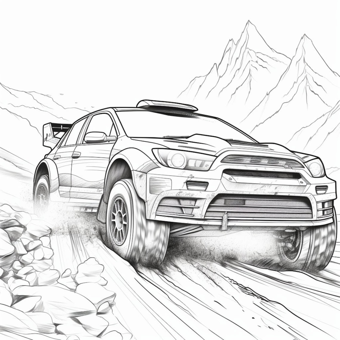 Digital Coloring Rally Car Kit for Kids - Etsy