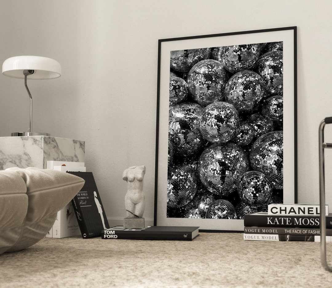 Disco Ball Vintage Party Poster Retro Vintage Art Funky Wall - Etsy