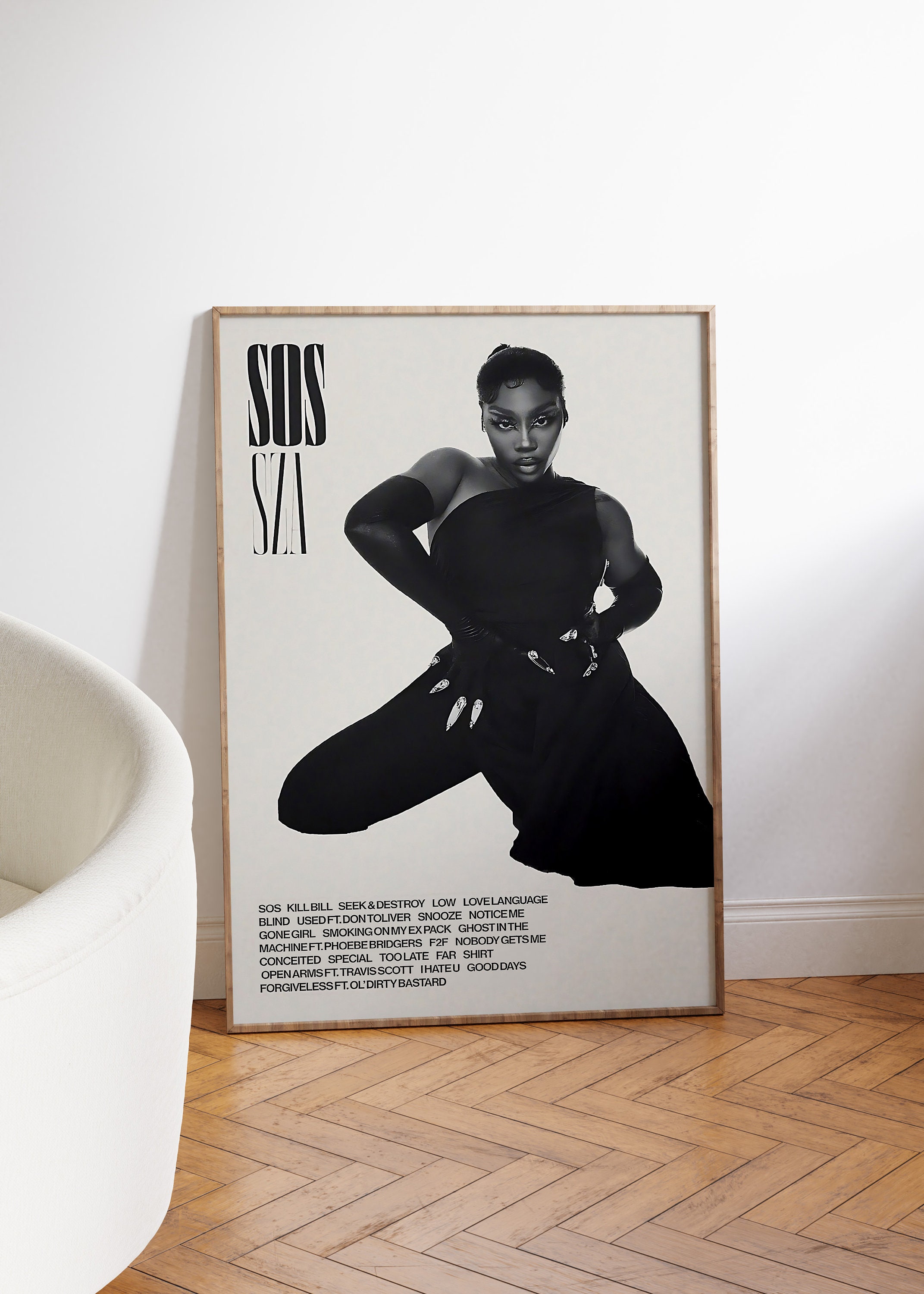 SoS SZA Poster Wall Art, Album Cover Print, SZA Wall Art, SZA Album Poster