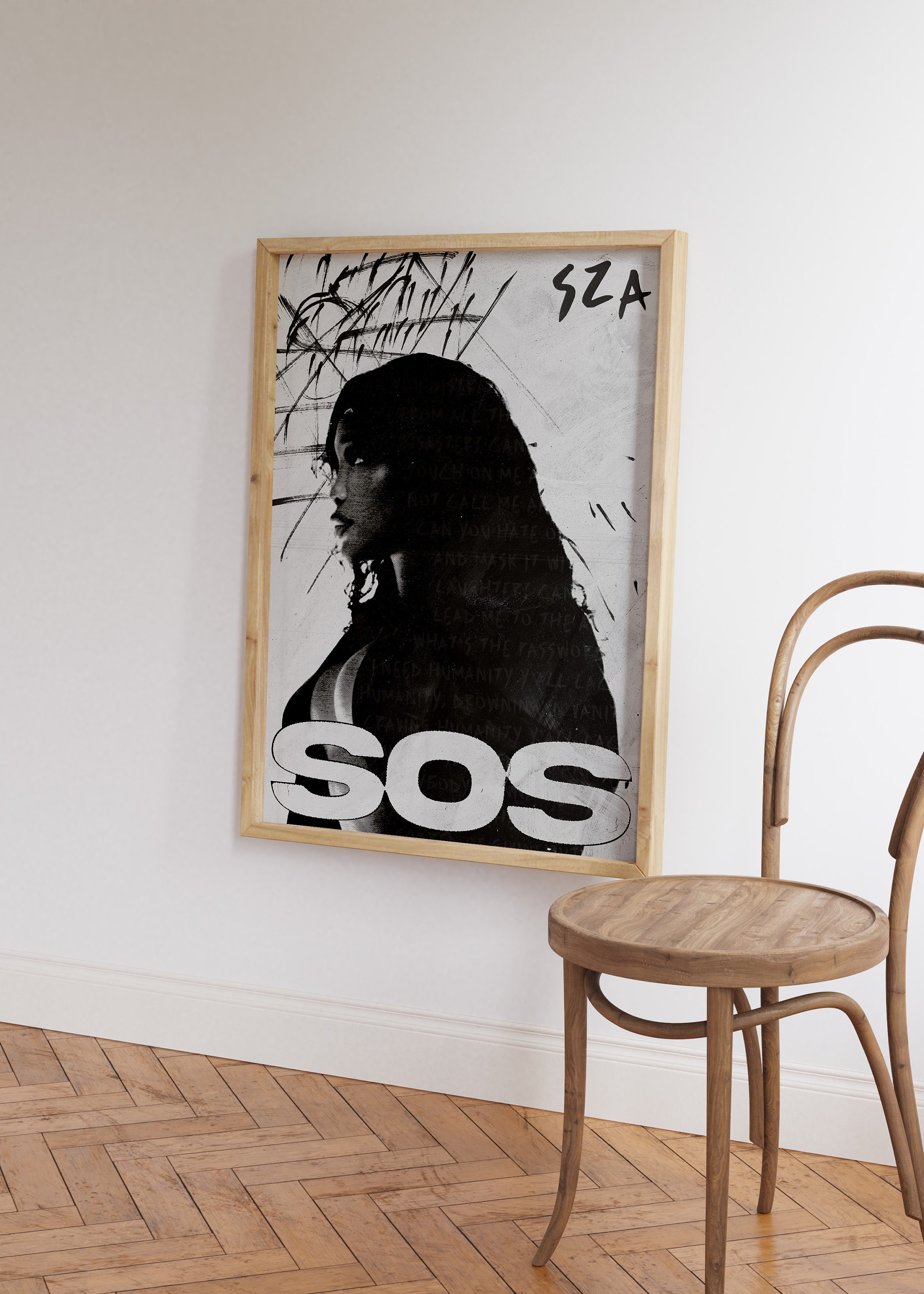 SZA SoS Poster Wall Art, Album Cover Print, SZA Wall Art, SOS Album ...