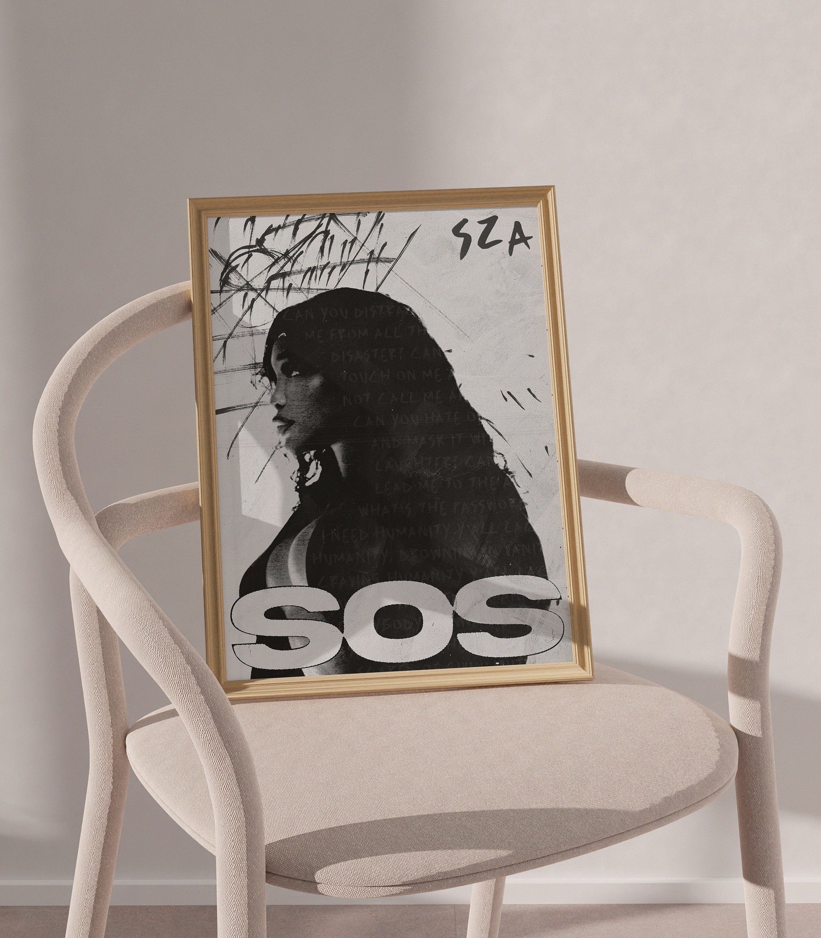 SZA SoS Poster Wall Art, Album Cover Print, SZA Wall Art, SOS Album ...
