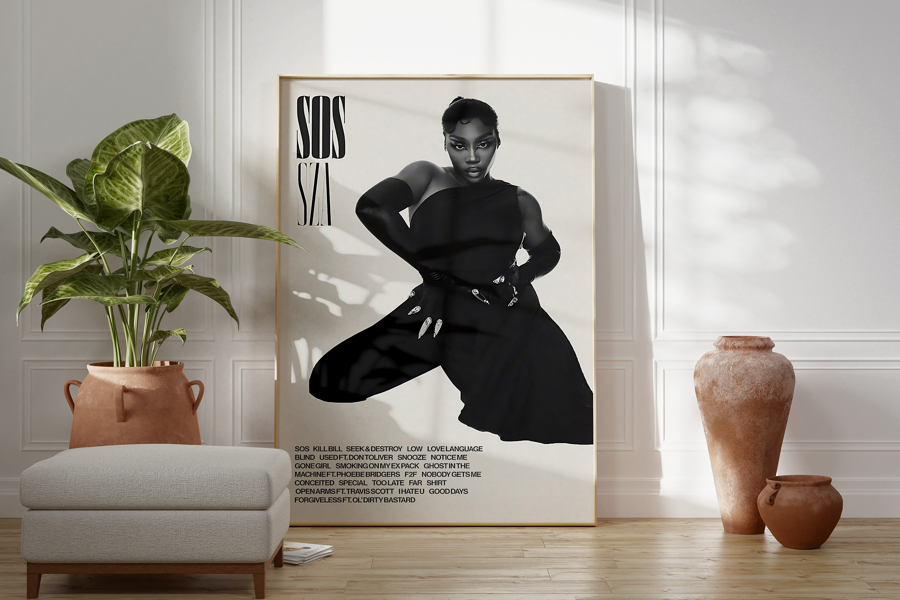 SoS SZA Poster Wall Art, Album Cover Print, SZA Wall Art, SZA Album Poster