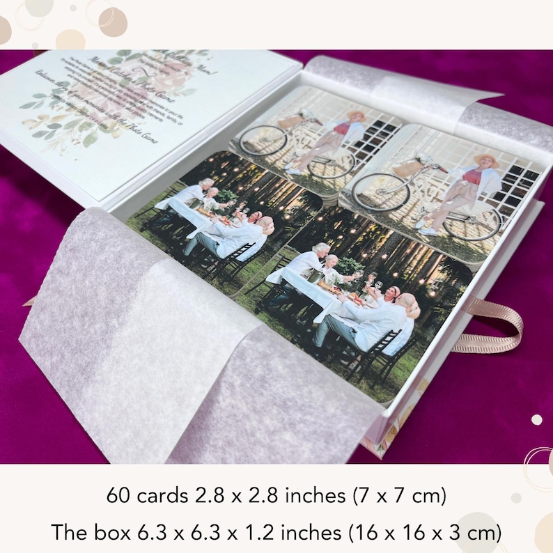 Unique Family Gift, Premium Photo Matching Game, Grandparents Gift, Personalized Wedding Gift ...