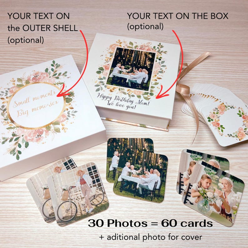 Unique Family Gift, Premium Photo Matching Game, Grandparents Gift, Personalized Wedding Gift ...