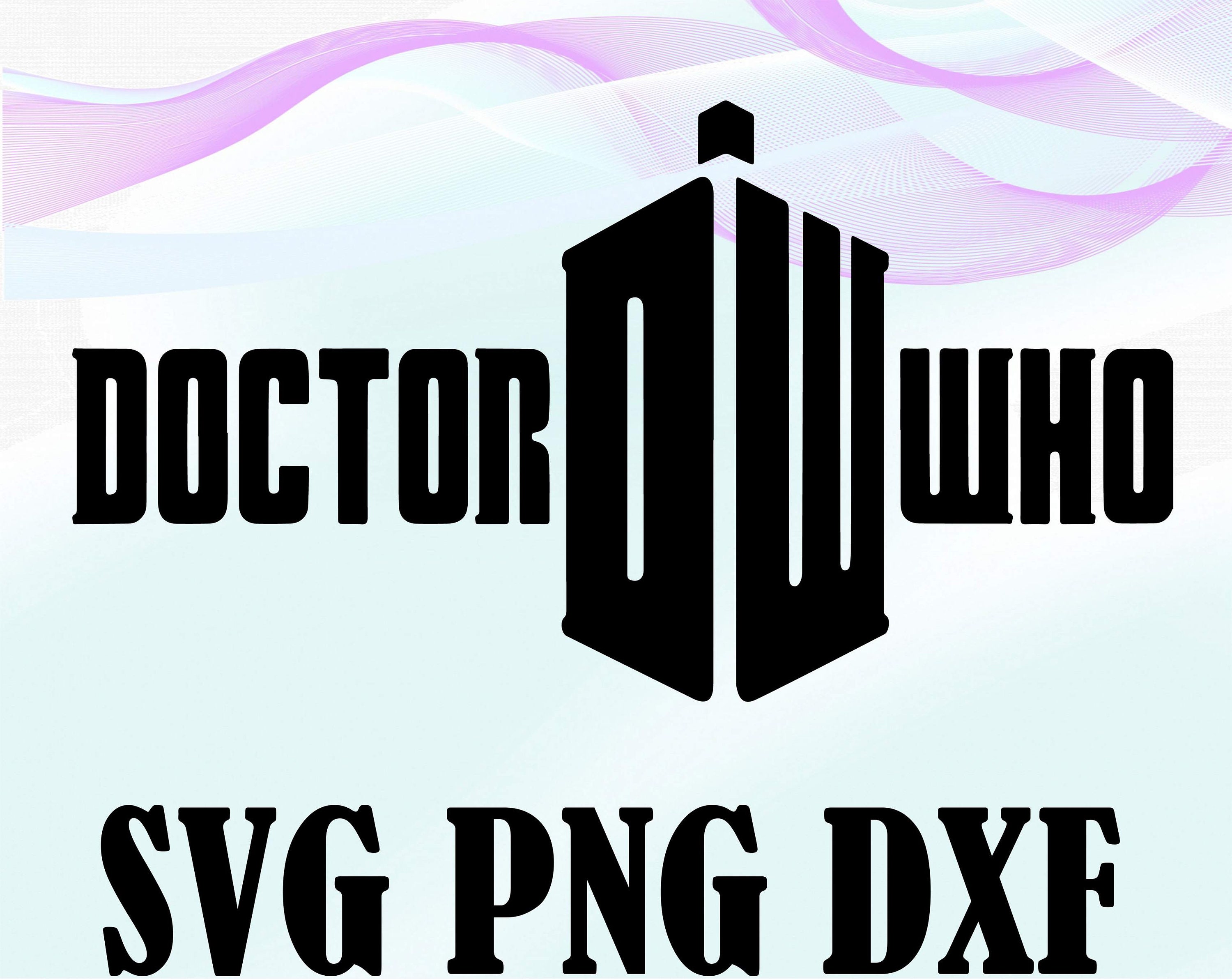 Dr Who logo silhouette clipart svg dxf png Dr Who svgdxf | Etsy
