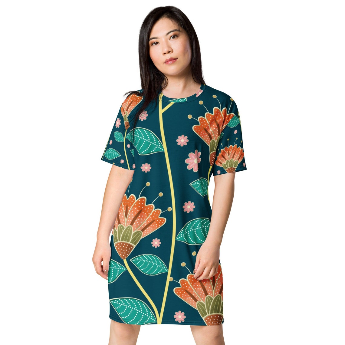 Summer Sating Floral Green Bali Batik Motif for Smart And Active Women ...
