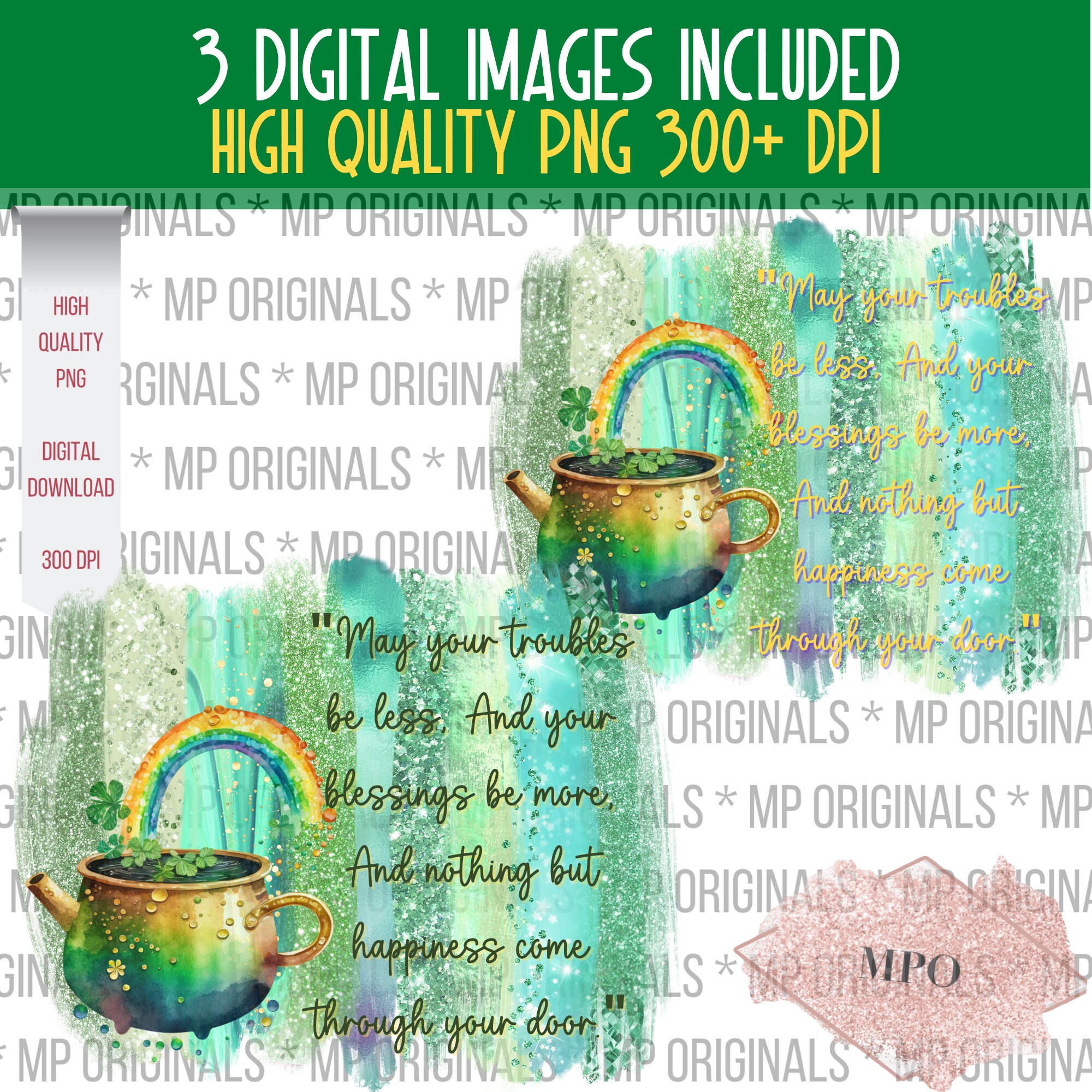 Irish Blessing Rainbow Pot of Gold! - Etsy