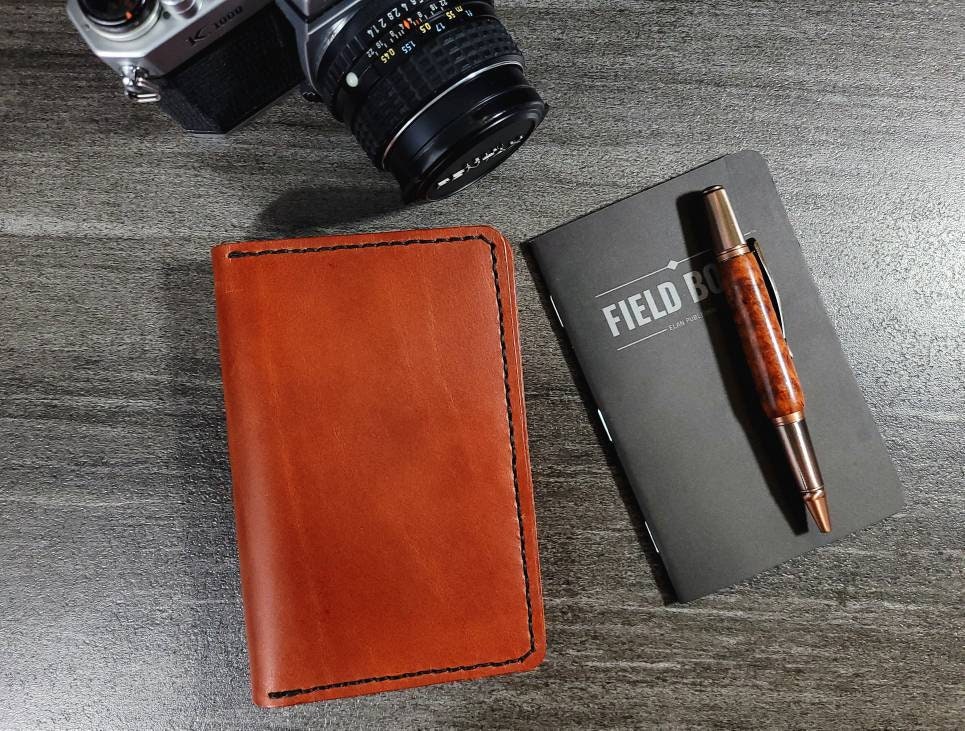 Leather Field Notes Cover With Field Book - Etsy