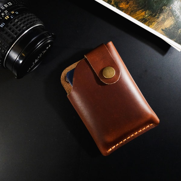 Leather Card Wallet - Etsy