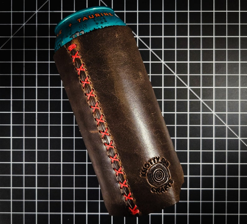 Leather Koozie for 16 Oz Energy Drink - Etsy