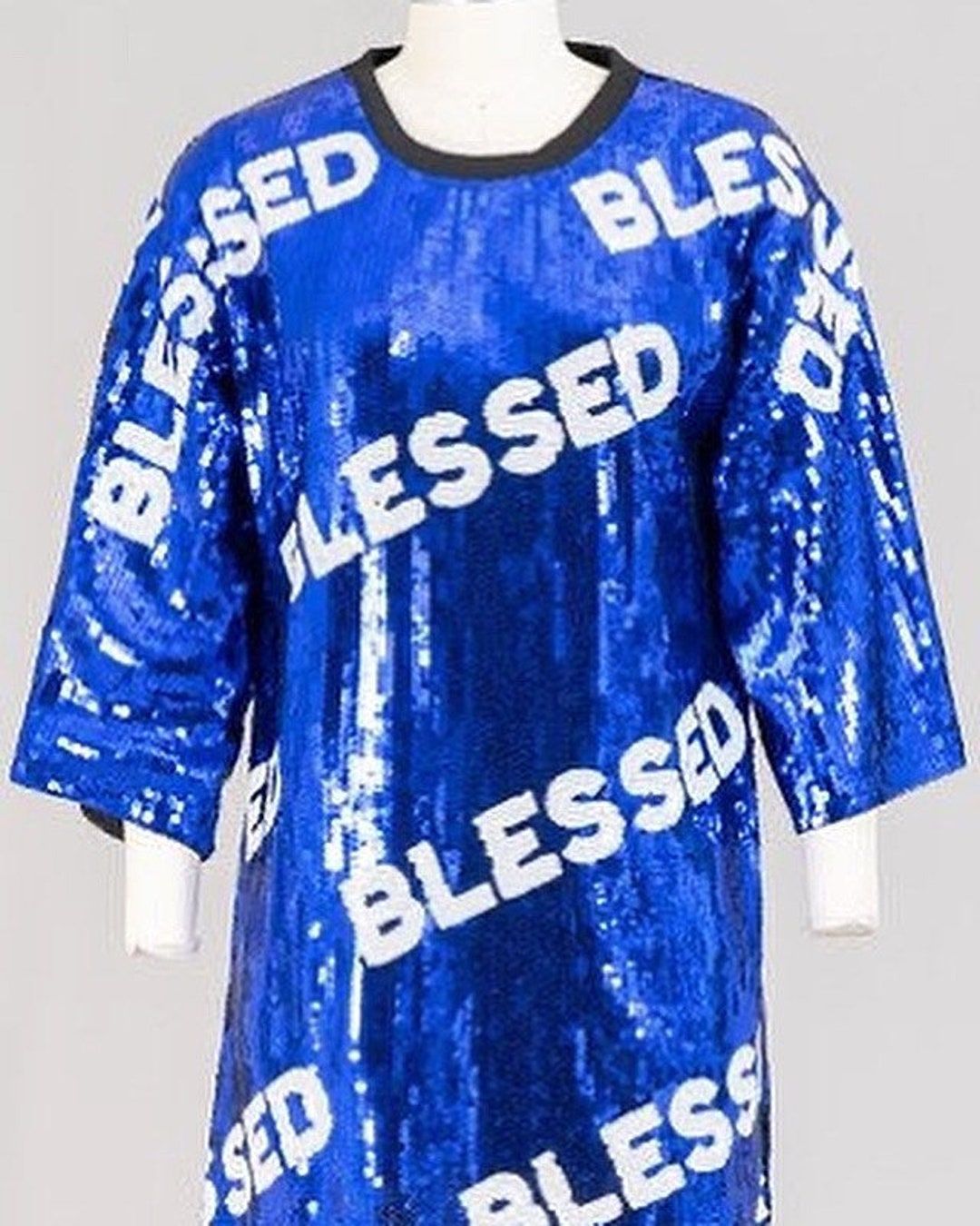 Blessed Sequin Tunic/jersey/top - Etsy