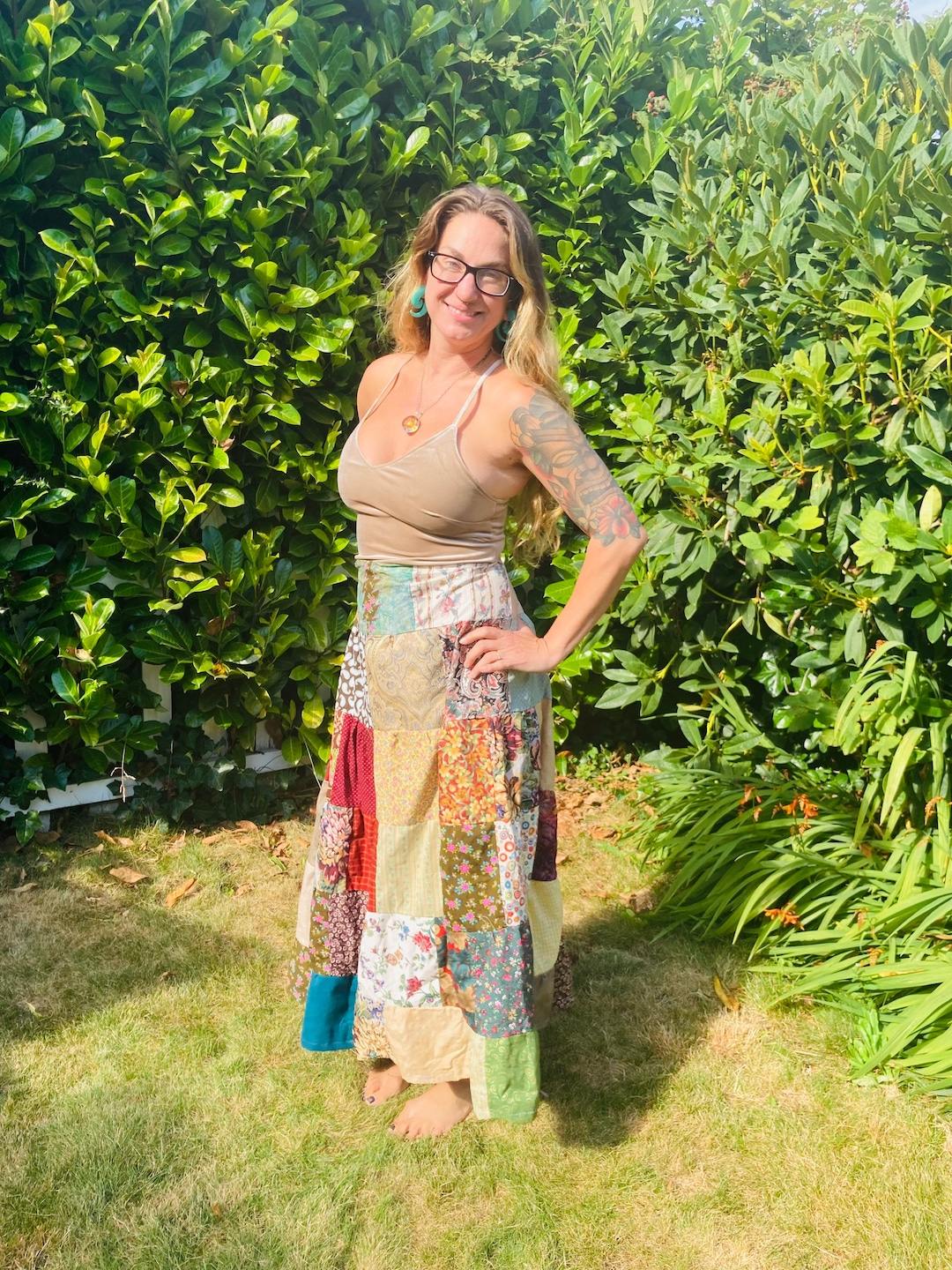 Patchwork Festival Dress With Bears and Bolts - Etsy