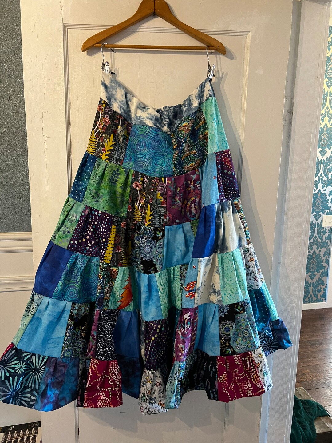 Grateful Patchwork Twirl Skirt - Etsy