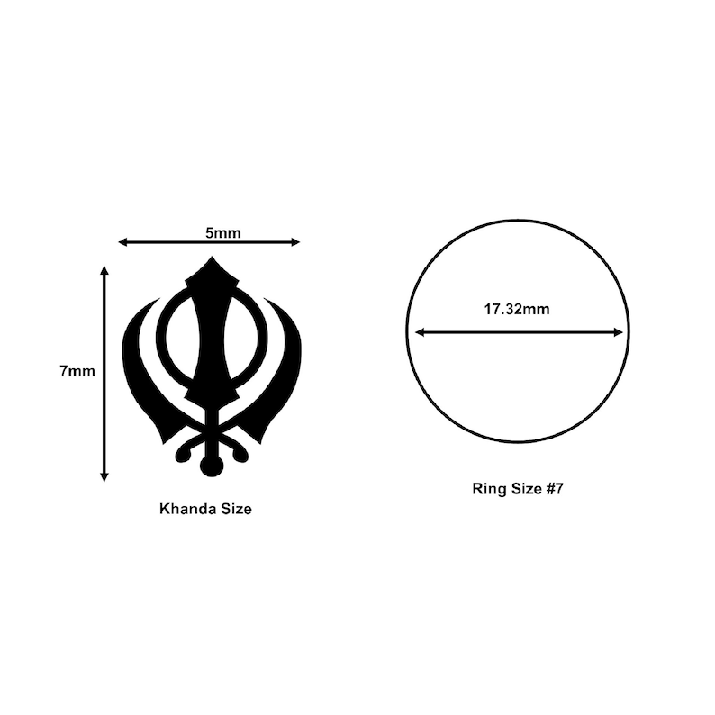 Gold Sikh Khanda Ring – Size 7 - Etsy