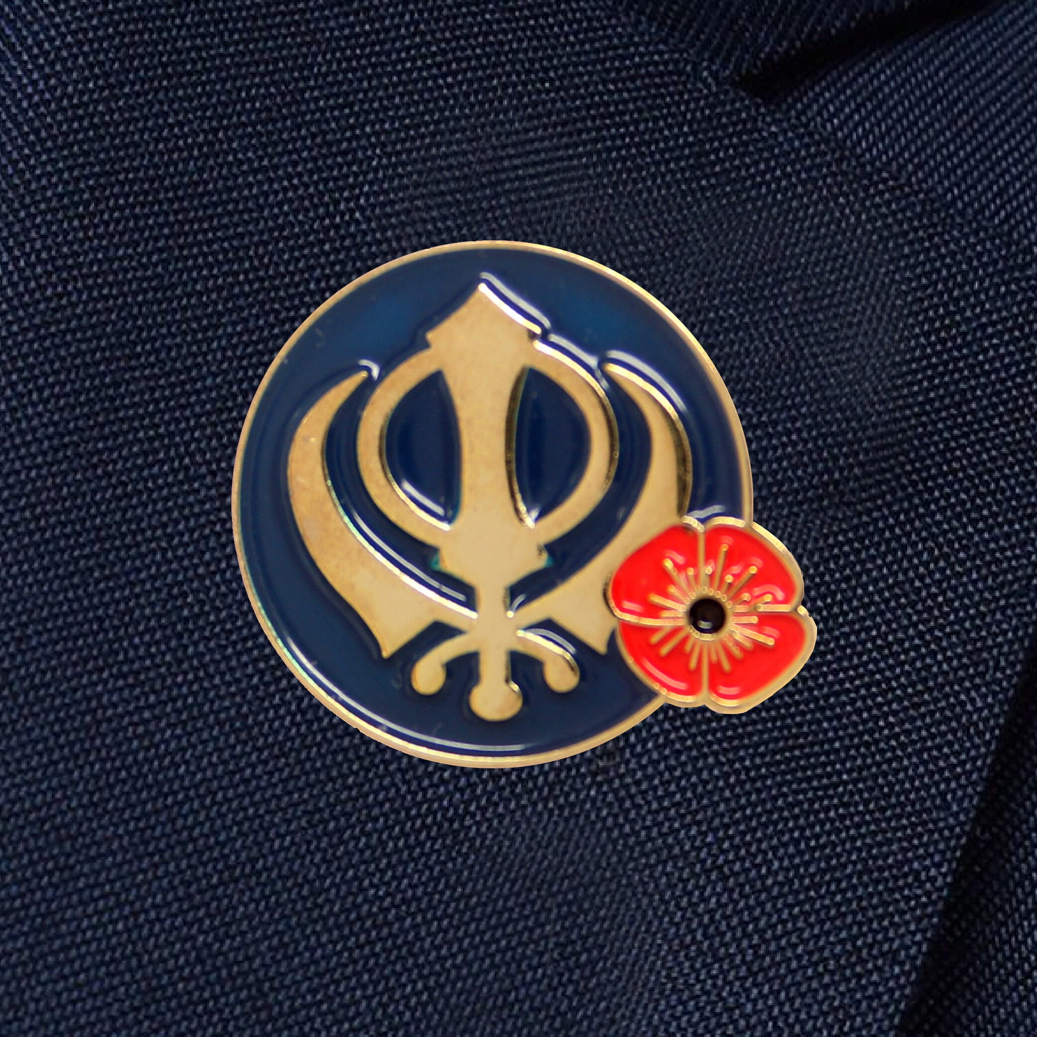 Sikh Khanda Remembrance Lapel Pin Badge - Etsy