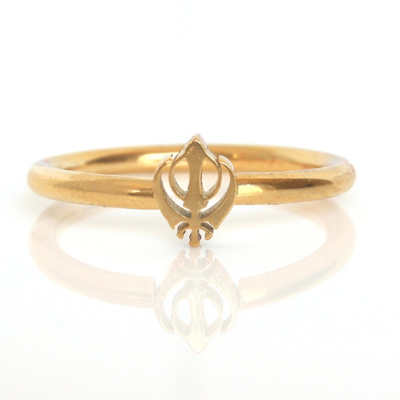 Gold Sikh Khalsa Khanda Ring - Etsy UK