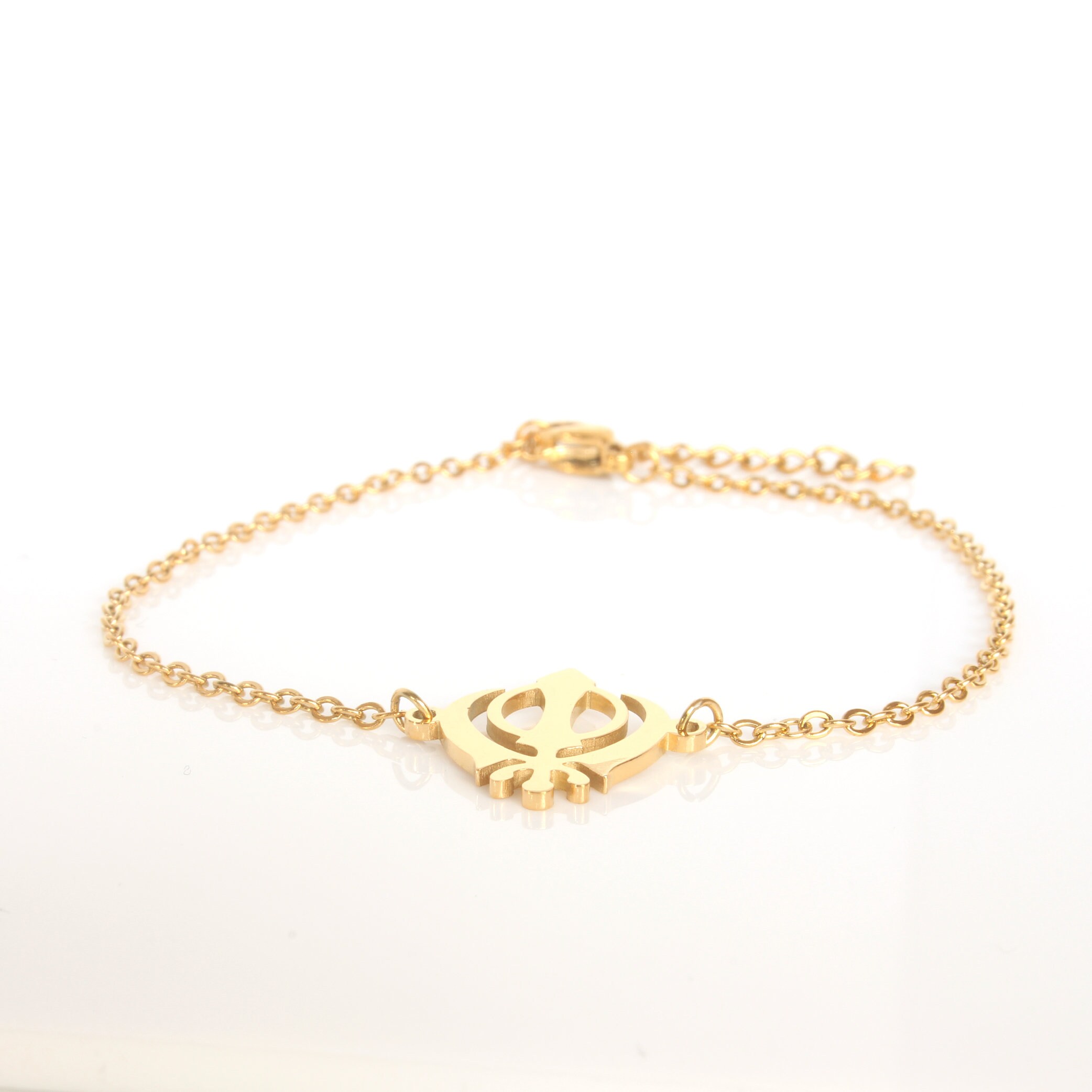 Gold/silver Sikh Khalsa Khanda Chain Bracelet - Etsy