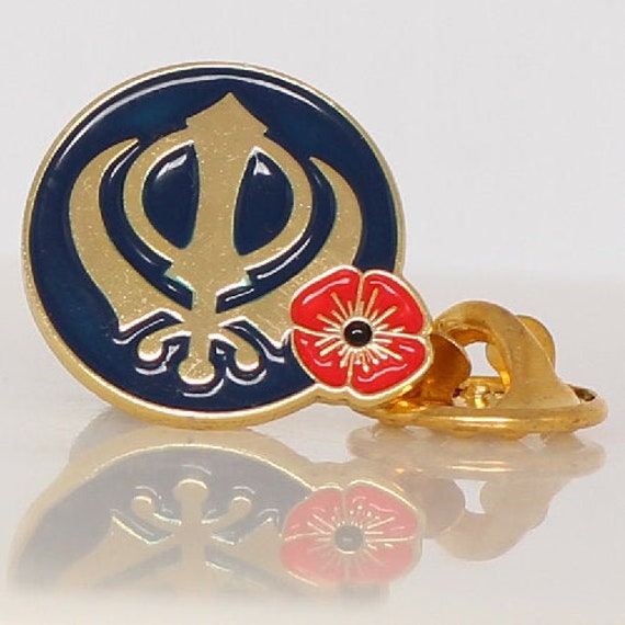 Sikh Khanda Remembrance Lapel Pin Badge | Etsy