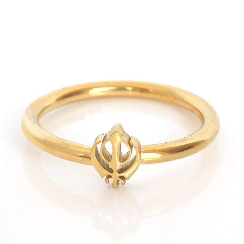 Gold Sikh Khalsa Khanda Ring - Etsy UK