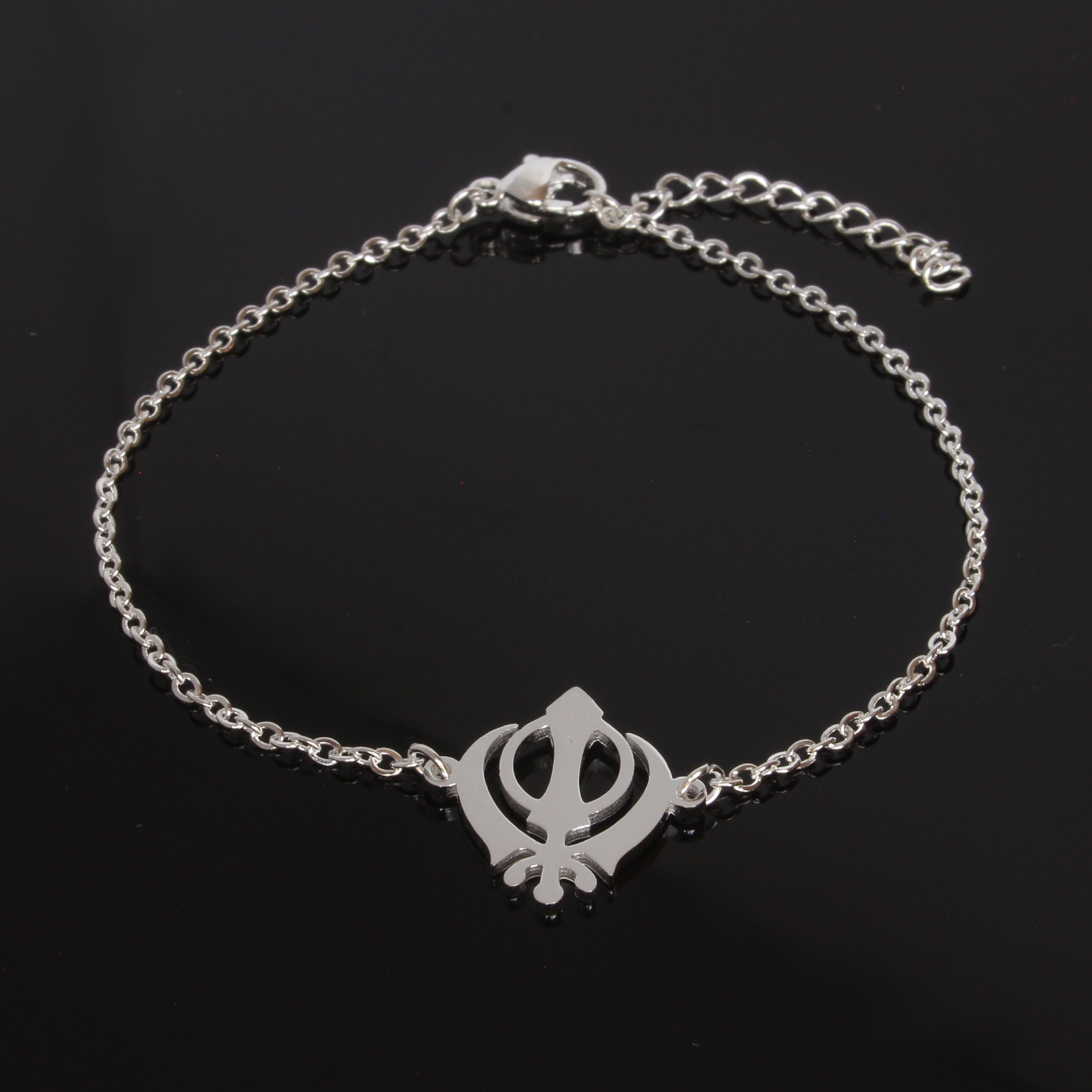 Gold/silver Sikh Khalsa Khanda Chain Bracelet - Etsy