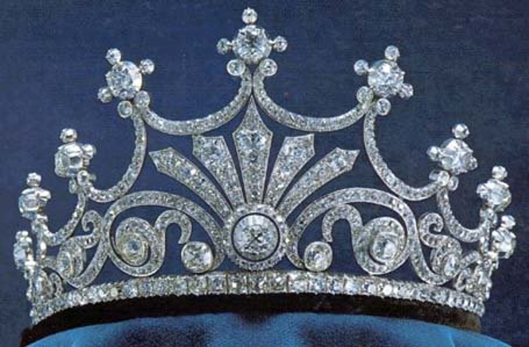Victorian Inspired Queen Tiara 925 Sterling Silver CZ Zircon Bridal ...