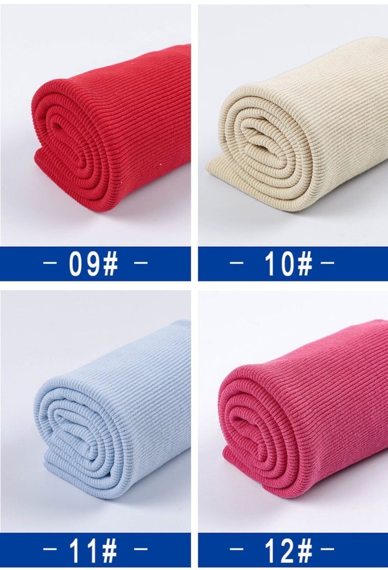 Ribbing Knit Fabric Stretch Ribbing Fabric Cotton Fabric | Etsy