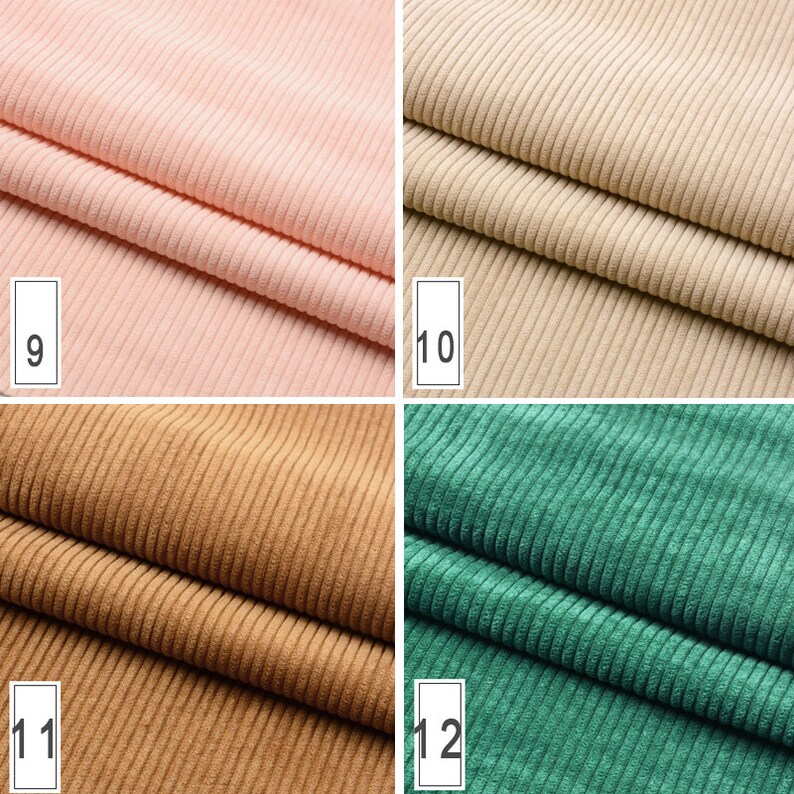 8 Wales Corduroy Fabric, Nylon and Polyester Corduroy Fabric, Retro ...