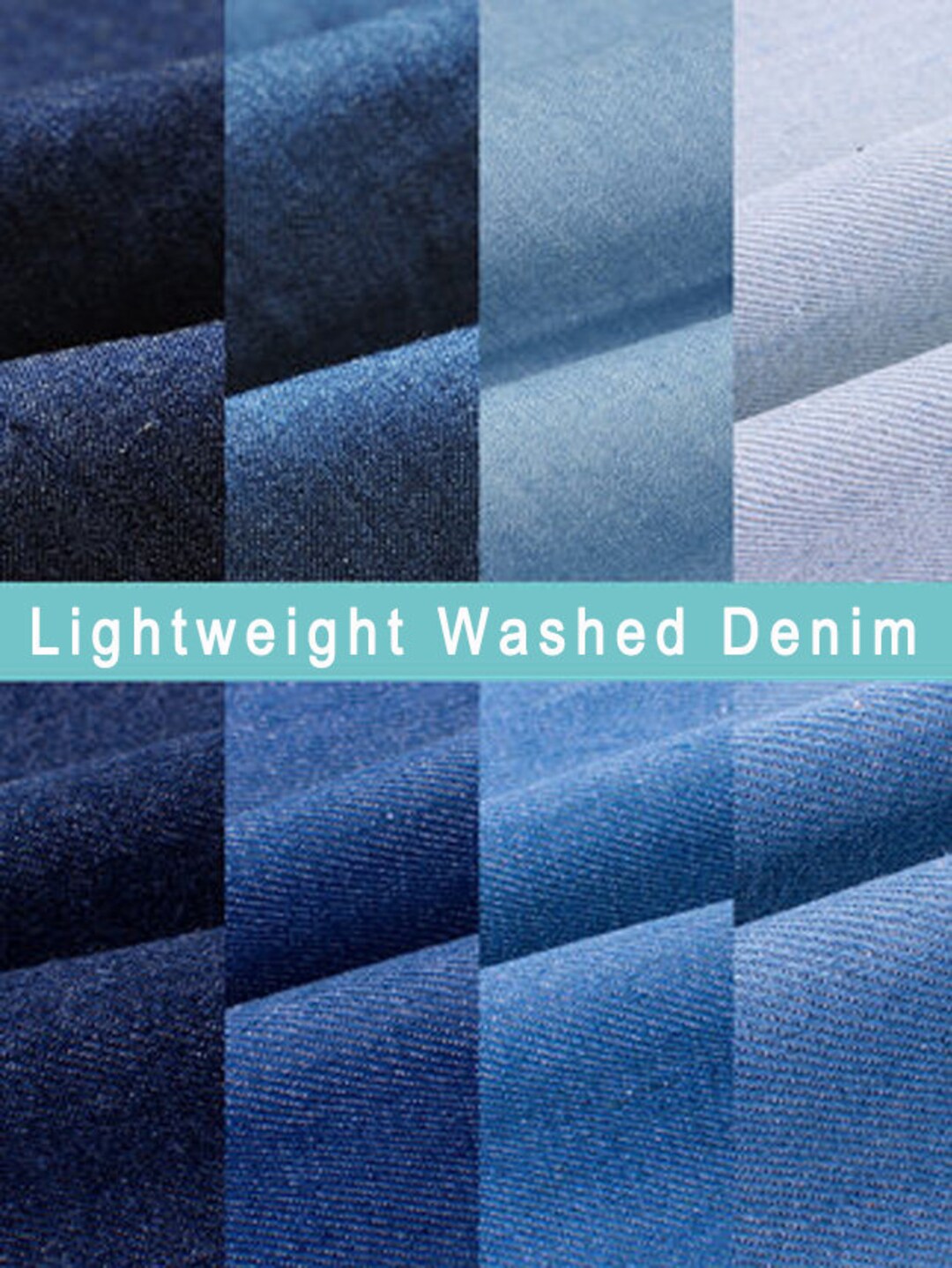 Lightweight Denim Fabric, Washed Denim Fabric, 100% Cotton Denim Fabric ...