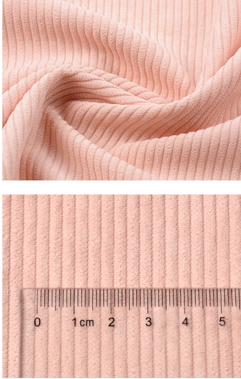 8 Wales Corduroy Fabric, Nylon and Polyester Corduroy Fabric, Retro ...