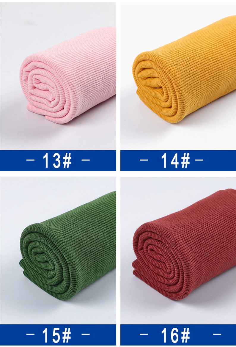 Ribbing Knit Fabric Stretch Ribbing Fabric Cotton Fabric | Etsy