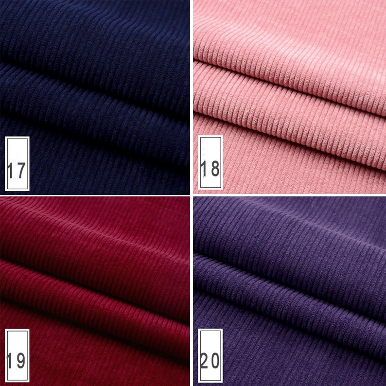 8 Wales Corduroy Fabric, Nylon and Polyester Corduroy Fabric, Retro ...