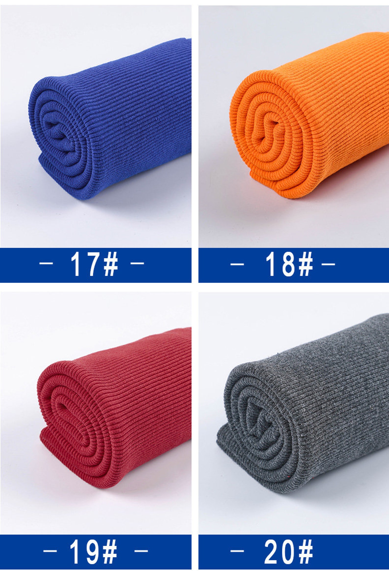 Ribbing Knit Fabric Stretch Ribbing Fabric Cotton Fabric | Etsy