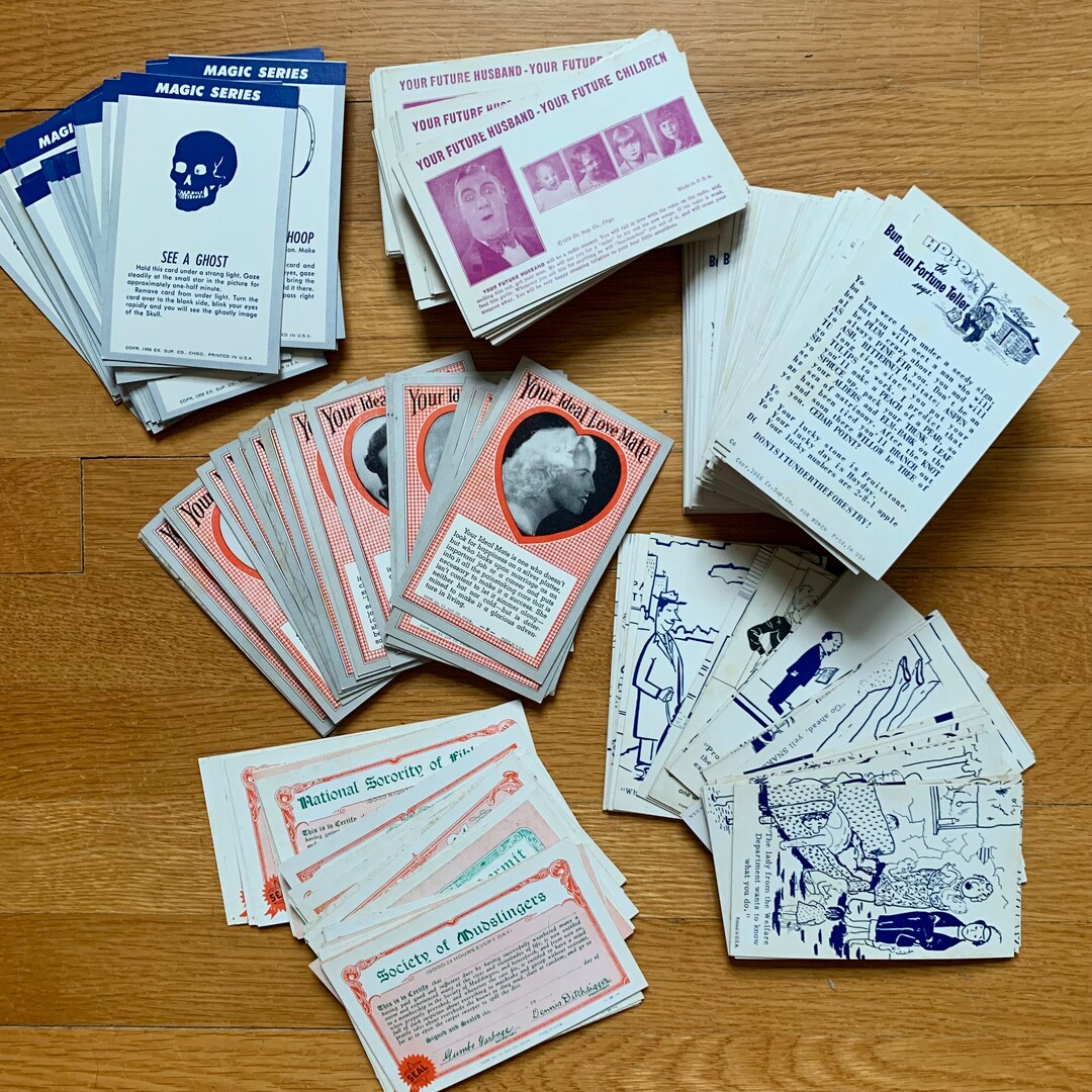 Vintage Arcade Cards Lot - 263 Total - Magic - Fortunes - Future ...