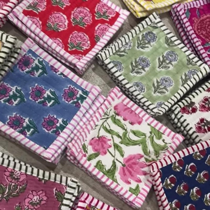Quilted Coaster Napkins - Etsy