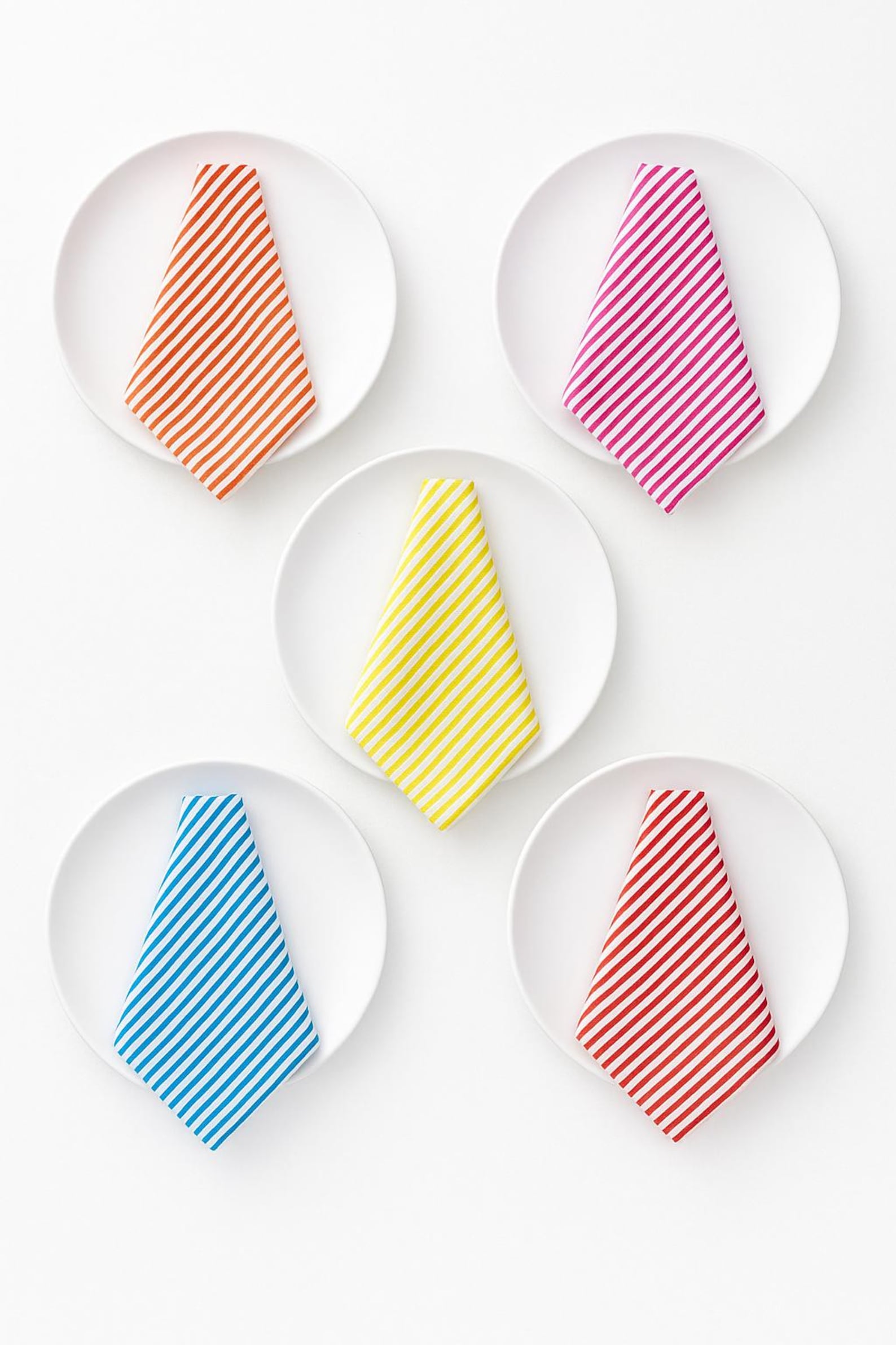 Striped Napkins in Different Colors, Color Pop Cotton Napkin: Bright ...