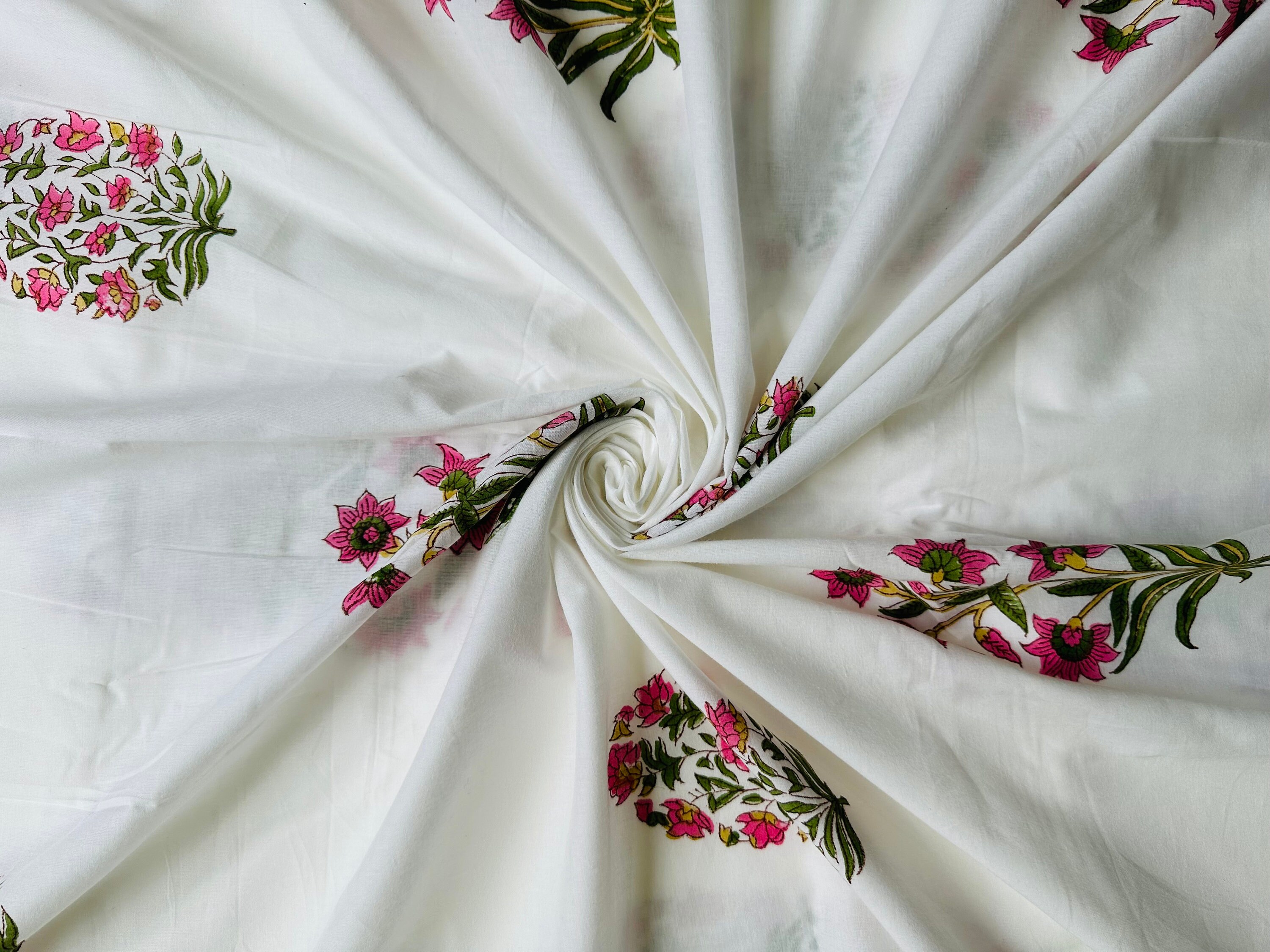 Indian Block Print Fabric, Indian Fabric, Pure Cotton Fabric, Indian ...