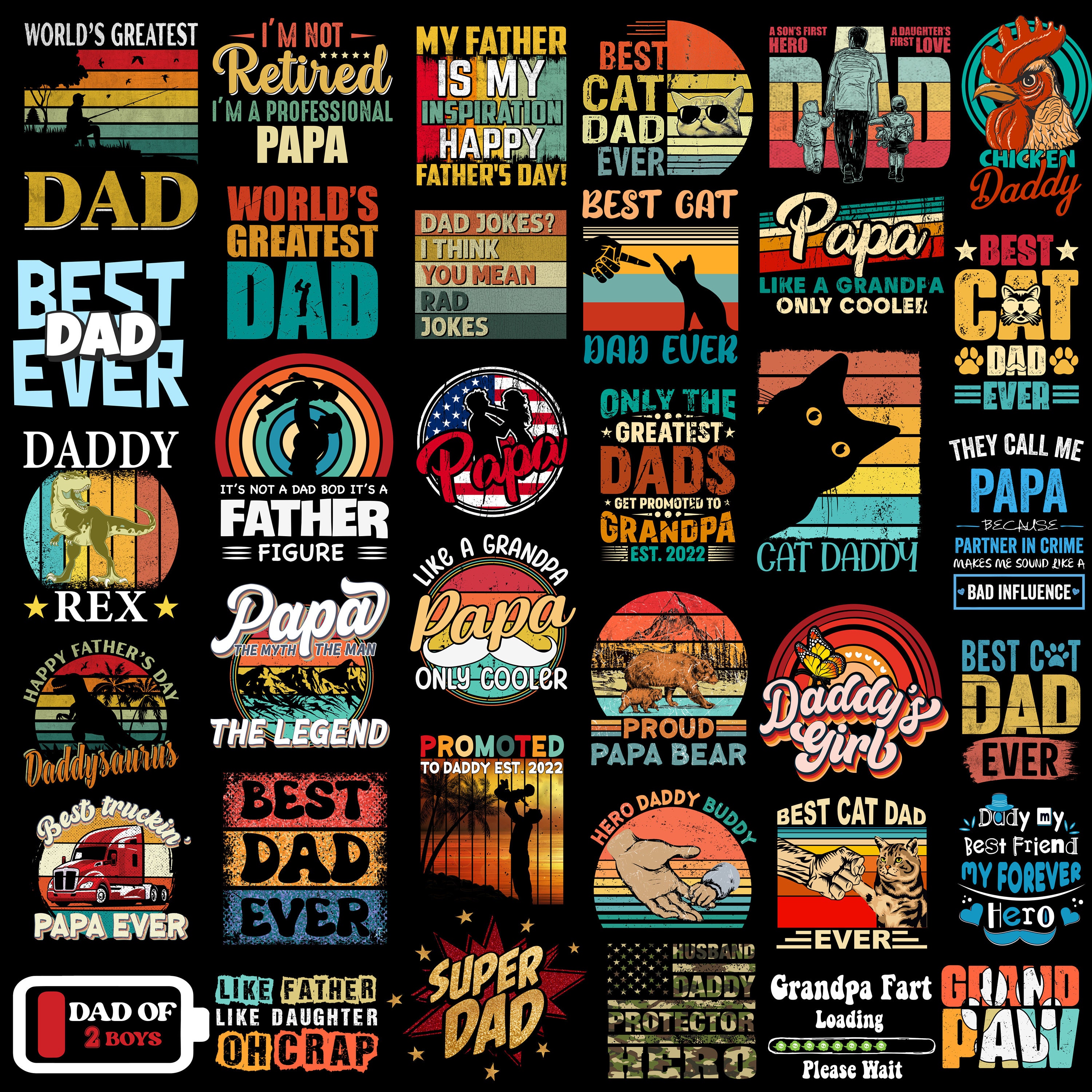 Combo 350 Father Day PNG Father's Day PNG Bundle Dad - Etsy