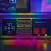 Retro Nes Controller Changing Color Light up Nintendo Neon Gameroom ...