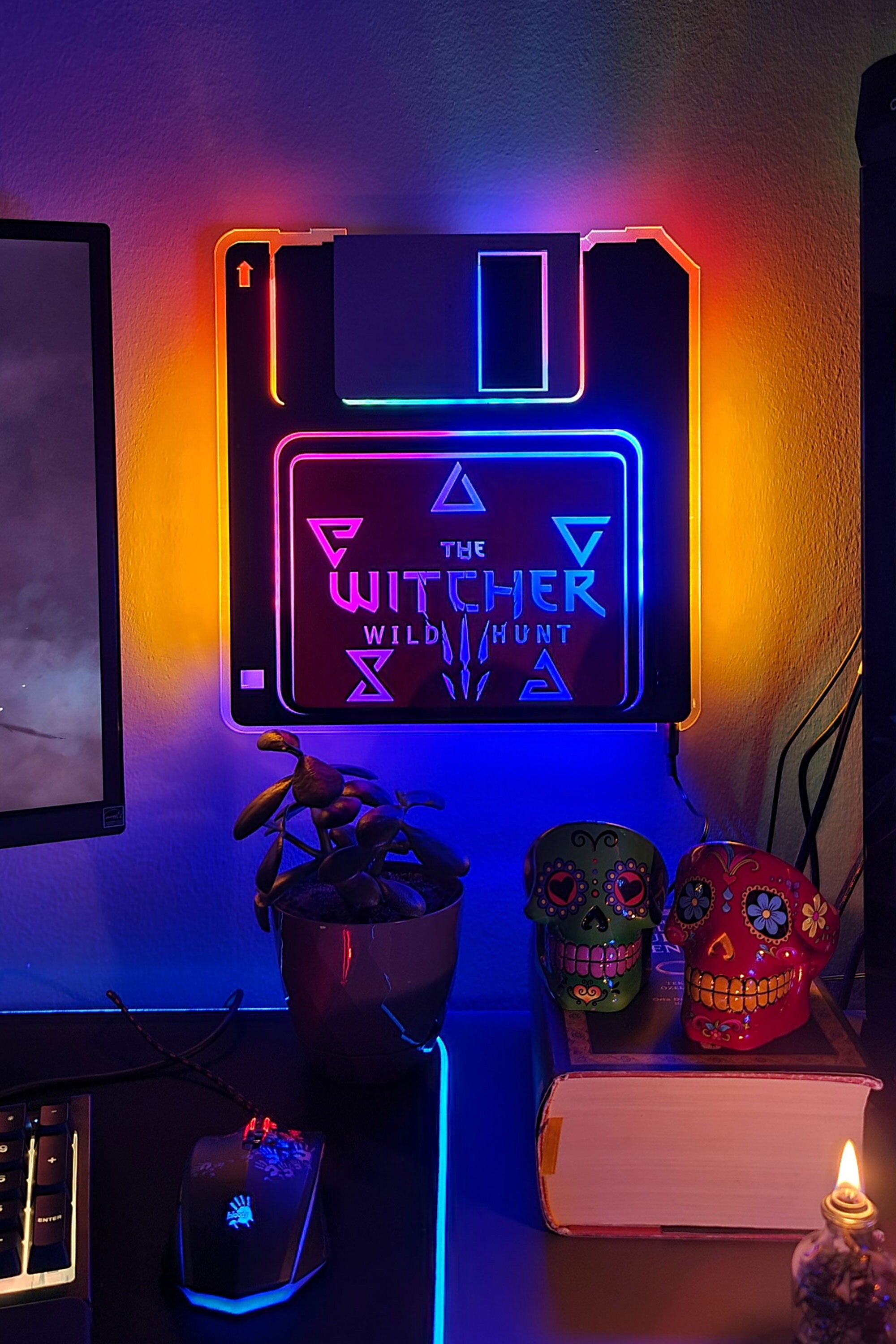 Witcher Led Lighted Sign for Gamers Gift for Geek Aard | Etsy