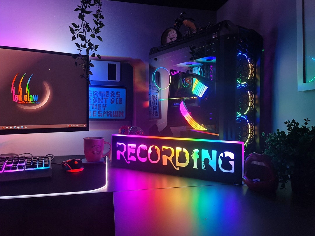 Recording Sign for Music Studios With Color Changing Option Recording ...