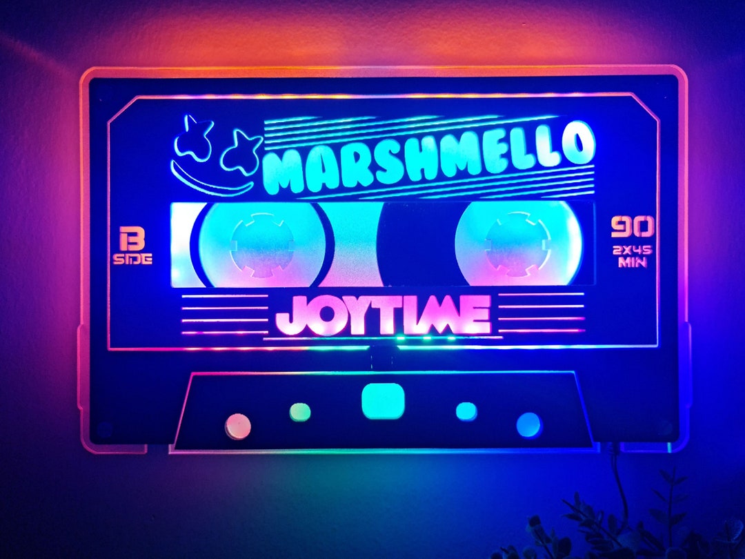 Marshmello Joytime Neon Led Cassette Tape Wall & Shelf Sign - Etsy