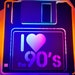I Love 90s Led Wall Sign With Floppy Disk Concept Retro & - Etsy