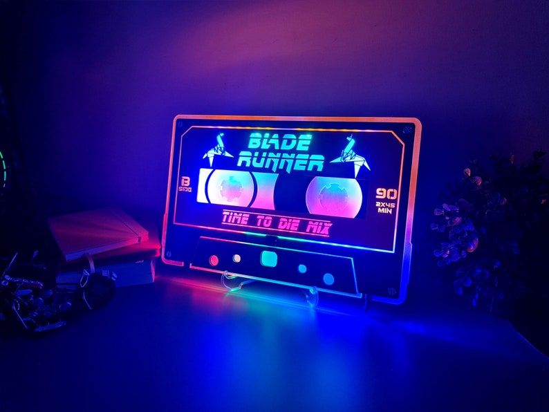 Blade Runner With Unicorn Cassette Tape Neon Sign Retro - Etsy