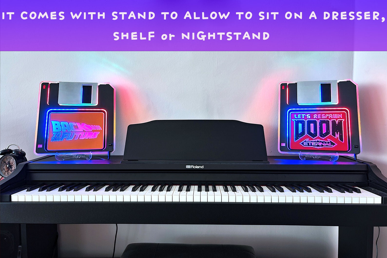 Back to the Future Illuminated Sign Floppy Disk Retro Design | Etsy