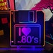 I Love 90s Led Wall Sign With Floppy Disk Concept Retro & - Etsy