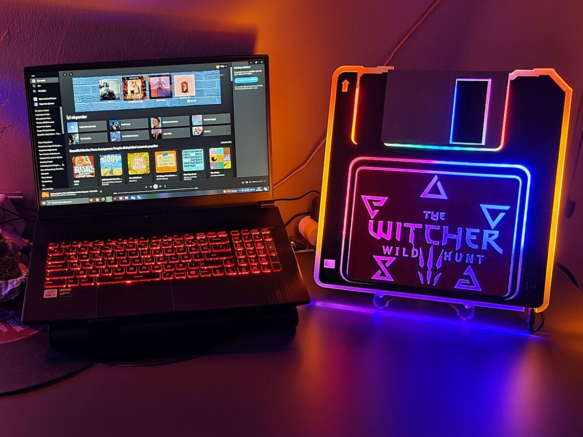 Witcher Led Lighted Sign for Gamers Gift for Geek Aard | Etsy